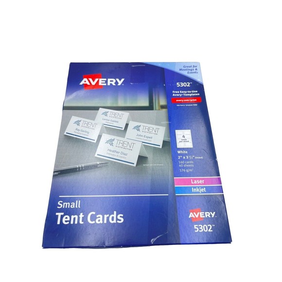 Avery | Office | Avery Tent Cards White 2 X 3 2 4 Cardssheet 16 ...
